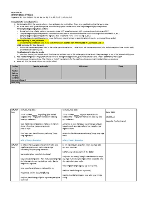 Brp Hiligaynon Script S6 L18 Qaed With Vg Pdf Brp Hiligaynon Script S6 L18 Qaed With Vg Pdf