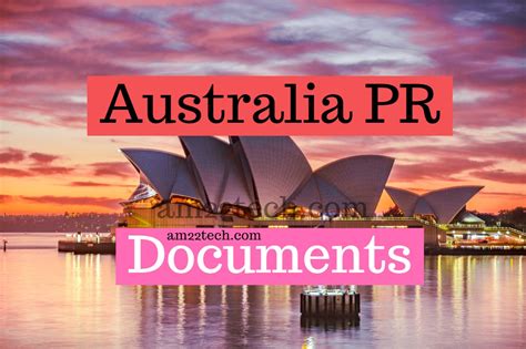 Australia PR Visa Documents Steps Form Australia
