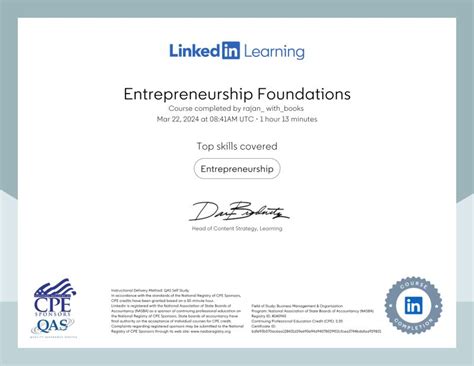 Rajan Withbooks On Linkedin Certificate Of Completion