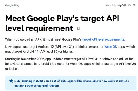 Your App Currently Targets Api Level 30 Error When Updating On Play