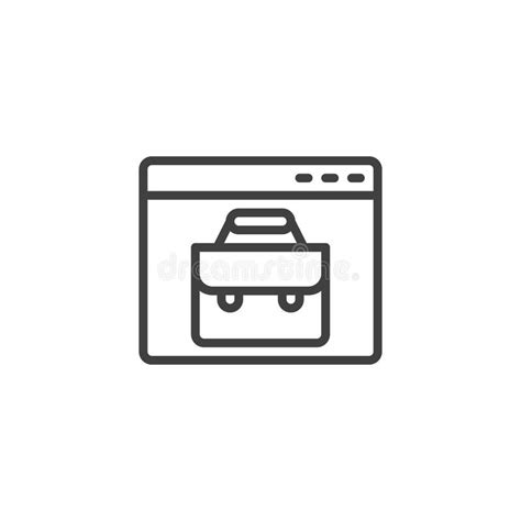 Portfolio Line Icons Collection Collection Compilation Anthology Assortment Array Grouping