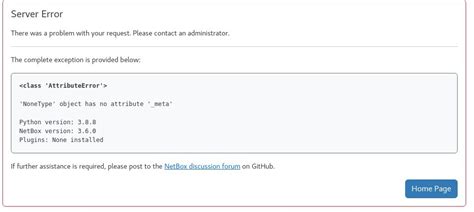 Nonetype Object Has No Attribute Choices · Netbox Community Netbox