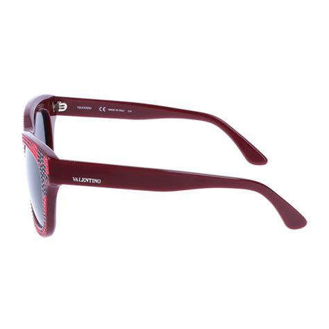 Valentino V690sr Sunglasses Camouflage Red Designer Glasses