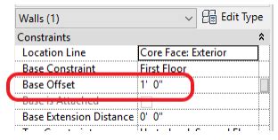 Component Elevation Changes With Wall Base Offset Revit News