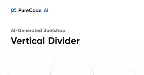 Generate Bootstrap Vertical Divider Components Purecode