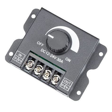 Dc 12v 24v Led 조광기 스위치 전압 조정기 Led 스트립 라이트 램프용 조정 가능한 컨트롤러 30a 360w
