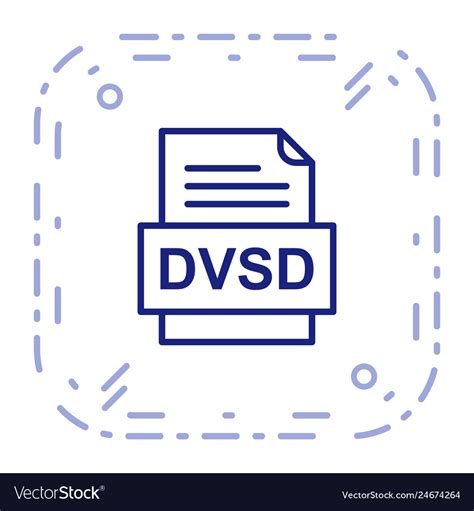 Dvsd File Document Icon Royalty Free Vector Image