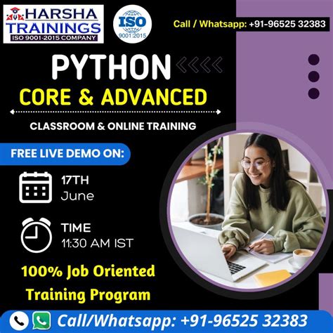 Harsha Trainings On Linkedin Python Core And Advanced New Batch Details 👉batch Starts From June