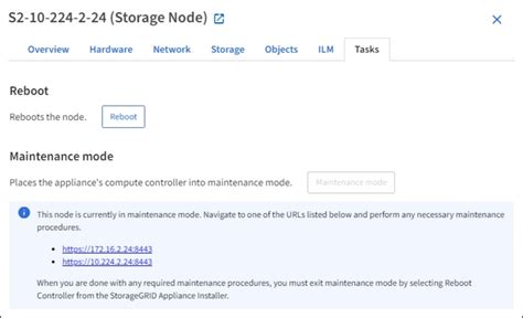 Place Appliance Into Maintenance Mode