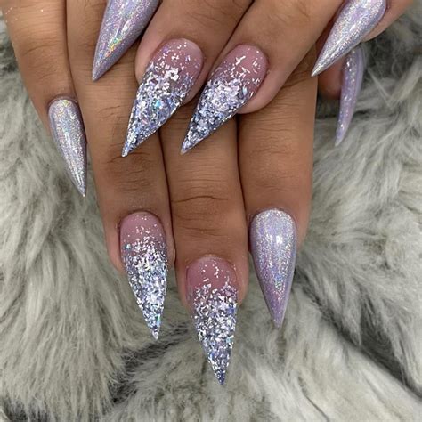 French Ombre Nails With Glitter 37 Manicure Ideas Not Just For Christmas