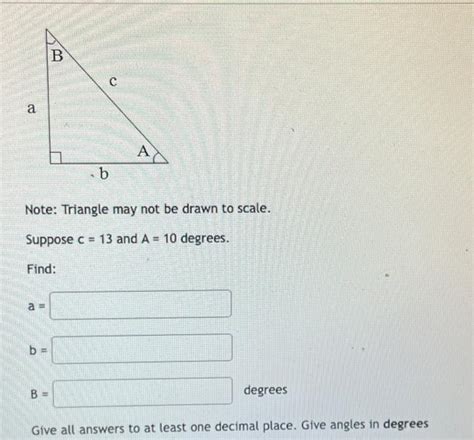 Solved B с A A B Note Triangle May Not Be Drawn To Scale