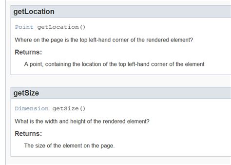 Java How To Check The Position Of An Element On A Webpage Stack