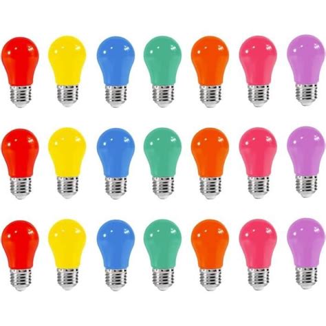 Couleur Led E27 3wÉquivalent Incandescence 30w250lm Ac 220v 240v Ampoule Écoénergétique