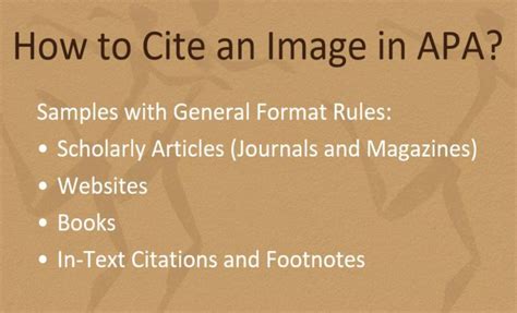How To Cite An Image In APA General Format Rules Wr Ter