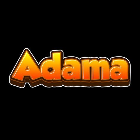 Premium Photo Adama Text 3d Orange Black Background Photo 