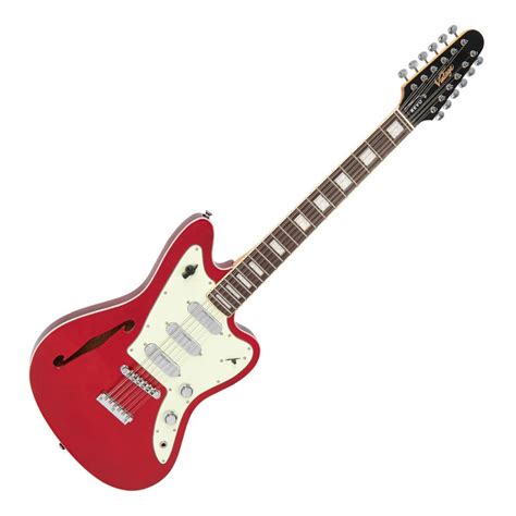 Vintage Revo Surfmaster 12 String Thinline Offset Candy Apple Red At