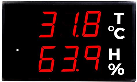 Temperature LED Display Temperature Humidity LED Display With Data Logging Manufacturer From