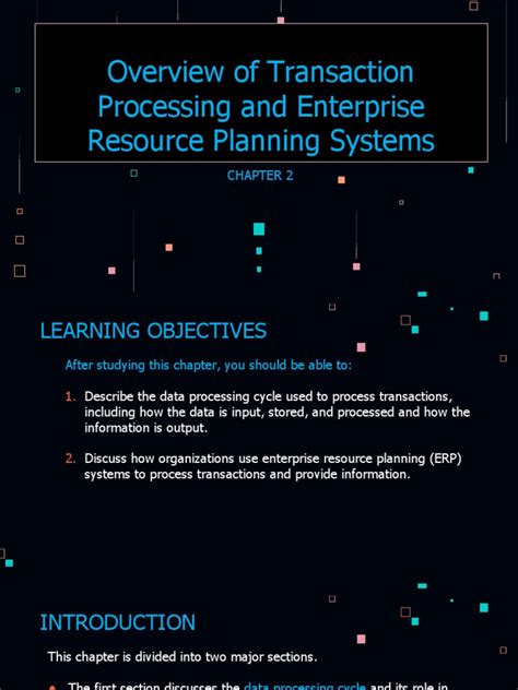 Compai Chapter 2 Transaction Processing Overview And Erp Pdf Enterprise Resource Planning