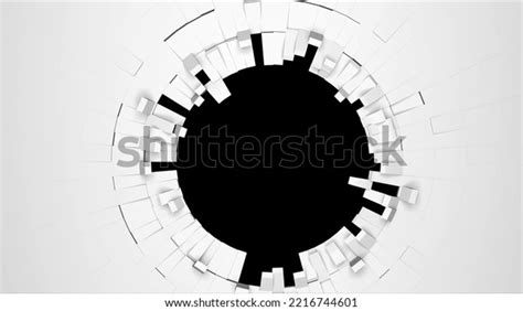 Geometric Pattern 3d Rendering Fragmentation White Stock Illustration
