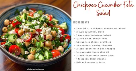 Fresh And Flavorful Chickpea Cucumber Feta Salad
