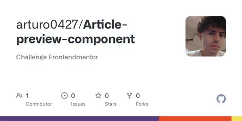 Github Arturo0427article Preview Component Challenge Frontendmentor