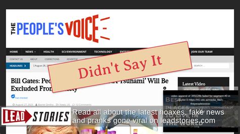 Fact Check Bill Gates Did Not Say People Resisting Mrna Tsunami Will