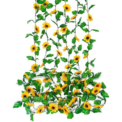 Guirnalda De Girasoles Artificiales 6 Piezas De Guirnaldas De Flores