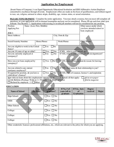 Walmart Employment Application Form Printable Us Legal Forms Worksheets Library