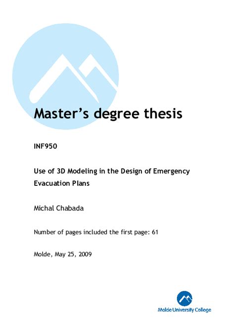 Pdf Use Of 3d Modeling In The Design Of Emergency Evacuation Plans