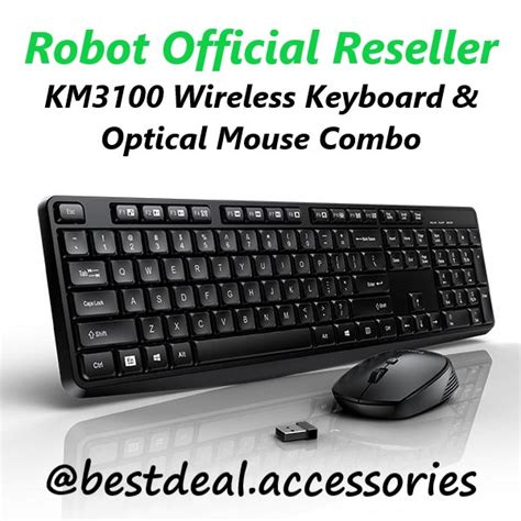 Jual Robot Km3100 Wireless Keyboard And Optical Mouse Combo Set New Km4000 Shopee Indonesia