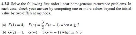 Solved 4 2 8 Solve The Following First Order Linear