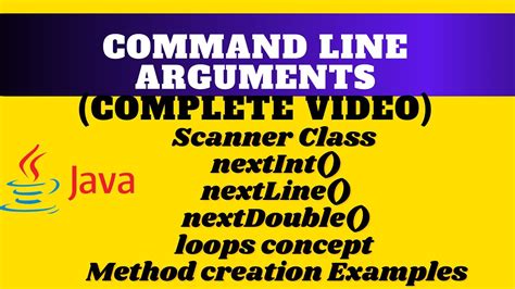 Command Line Arguments In Java What Is Scanner Class Methods And