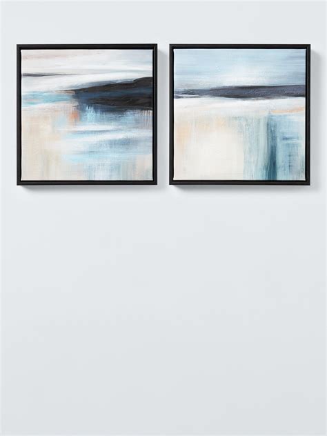 John Lewis Misty Skies Framed Embellished Canvas Print Set Of 2 35