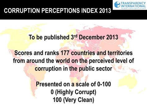 PPT CORRUPTION PERCEPTIONS INDEX 2013 PowerPoint Presentation Free Download ID 4855170