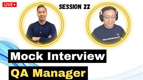 Mock Interview For A Qa Manager Position And Resume Review Youtube