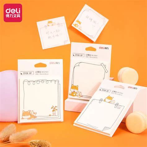 Deli 21541 만화 패턴 스티커 메모지 40 매가방 메모지 사무실 학교 문구 용품 Aliexpress