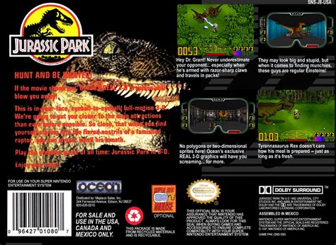 Play Jurassic Park For Snes Online ~ Oldgamessk