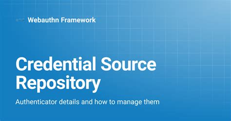 Credential Source Repository Webauthn Framework