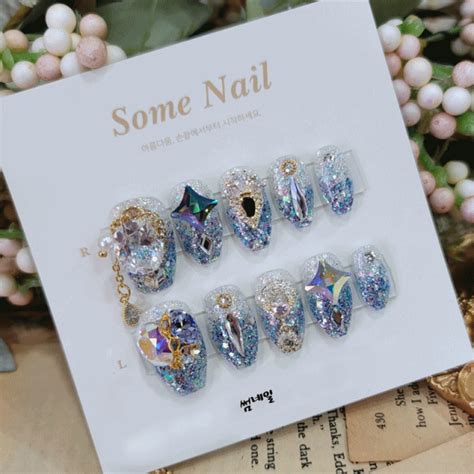 💜입점할인중 수제네일팁판매 네일샵퀄리티 스톤네일 파츠네일 스와로브스키 블링블링네일 에이블리