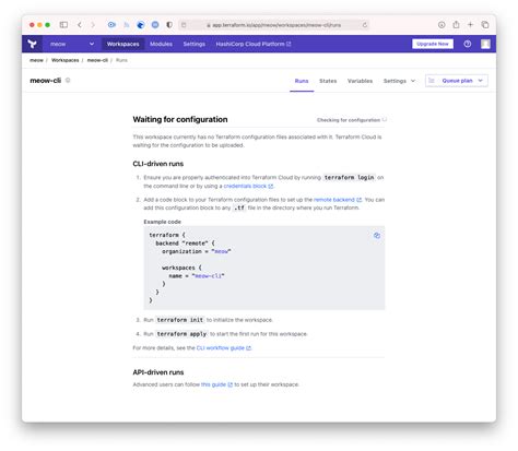 Terraform Enterprisecloud Workspace Types