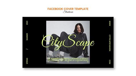 스트리트 패션 쇼핑을 위한 소셜 미디어 표지 템플릿 무료 Psd 파일