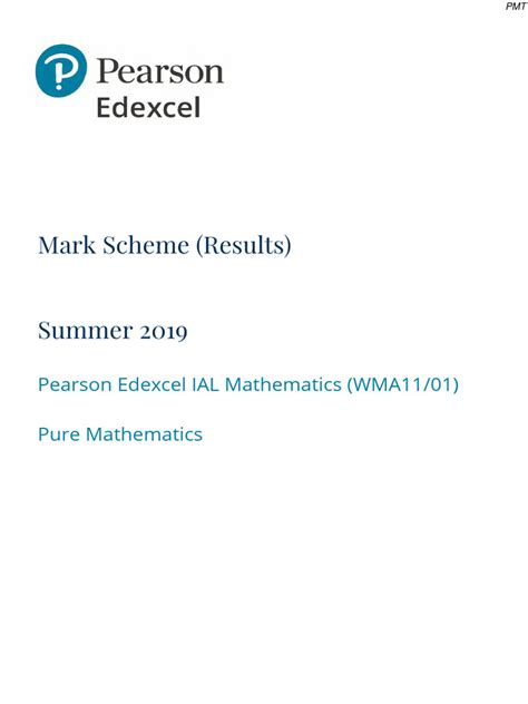 June 2019 Ial Ms P1 Edexcel Pdf Mathematical Objects Algebra