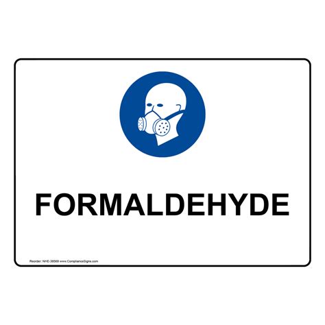 Formaldehyde Sign With Symbol Nhe 38569