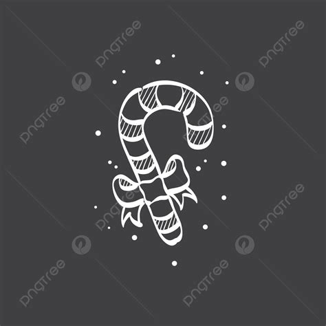 Sketch Icon In Black Candy Cane Peppermint Feast Cultural Vector Peppermint Feast Cultural