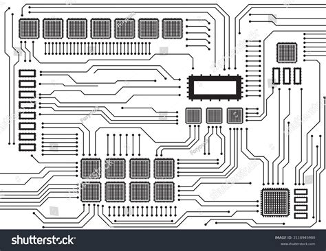 Circuit Technology Background Hitech Digital Data Stock Vector Royalty Free