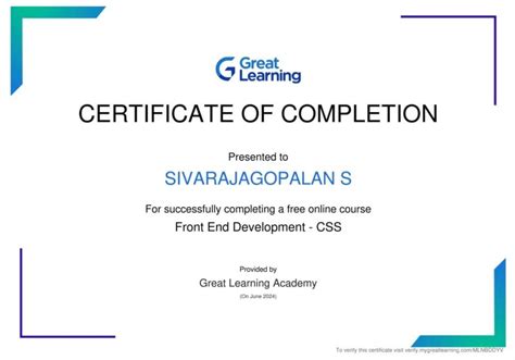 Sivarajagopalan S On Linkedin Css Frontend Greatlearningacademy