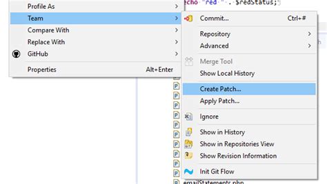 Eclipse Oxygen 47 And Egit 48 Is Stash Now Called Create Patch Stack Overflow
