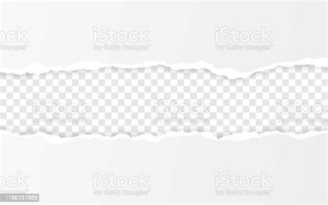 수평 찢어진 종이 가장자리 찢어진 제곱 수평 흰색 종이 스트립 벡터 일러스트레이션 0명에 대한 스톡 벡터 아트 및 기타 이미지 0명 가장자리 공란 Istock