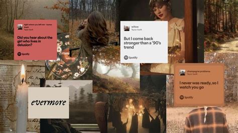 Taylor Swift Evermore Laptop Wallpaper Achtergrond