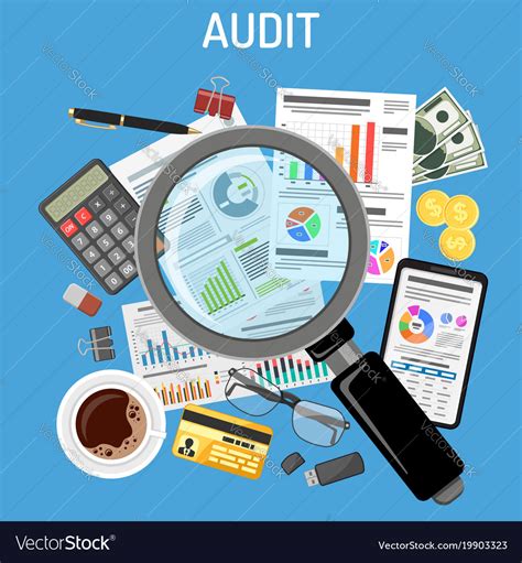 Auditing Tax Process Accounting Concept Royalty Free Vector